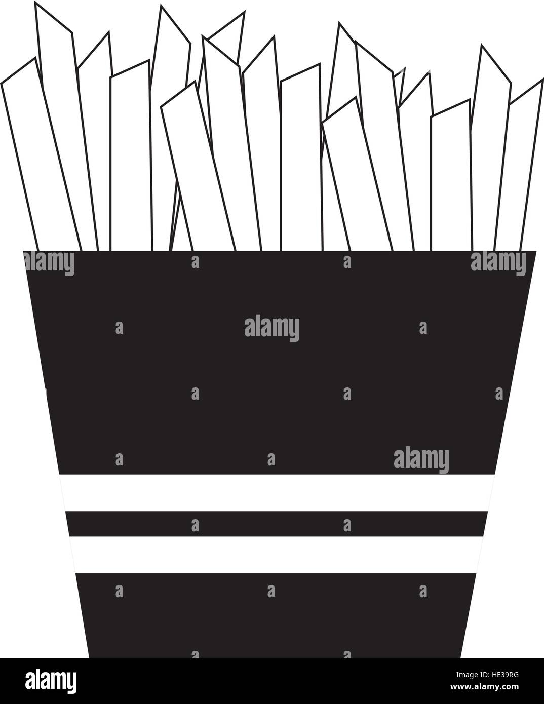 french fries box icon over white background. fast food concept. vector ...