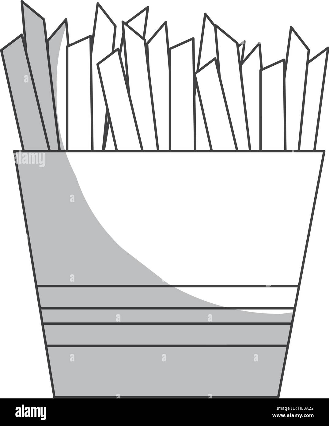 french fries box icon over white background. fast food concept. vector ...