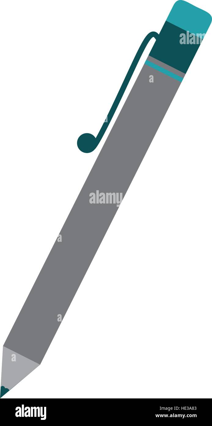 pen icon over white background. colorful design. vector illustration ...
