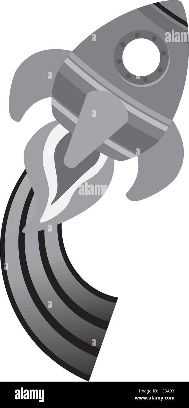 space rocket vehicle icon over white background. vector illustration ...