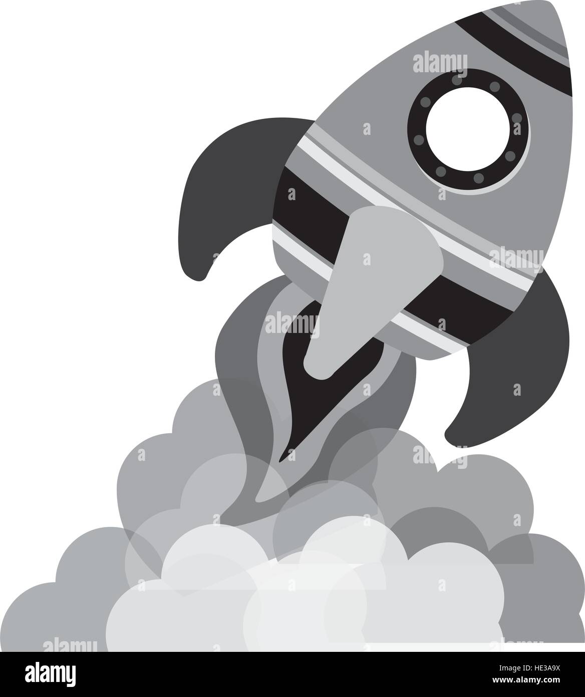 space rocket vehicle icon over white background. vector illustration ...