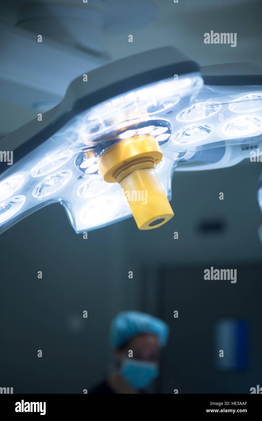 Operating emergency room surgery theater lighting in hospital to enable ...