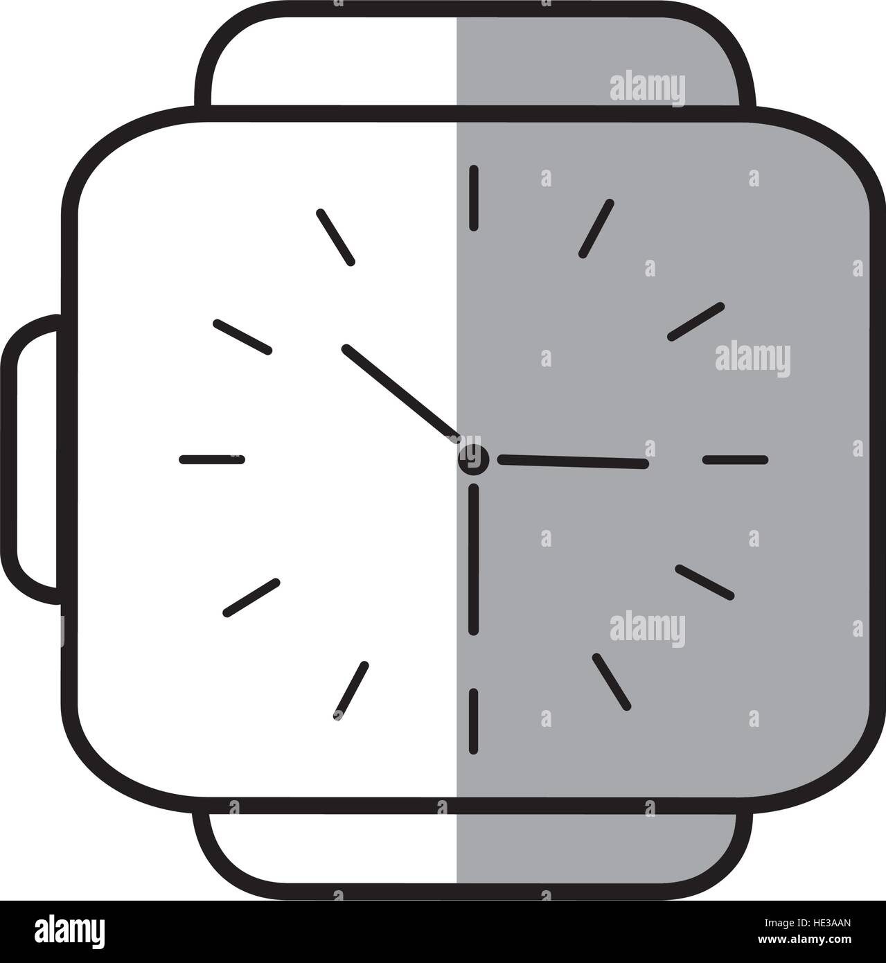 classic analog watch wearable technology shadow vector illustration eps ...