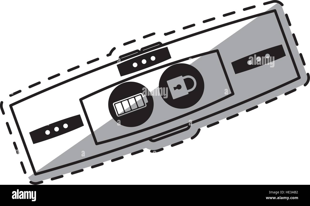 smart bracelet wearable technology shadow vector illustration eps 10 ...