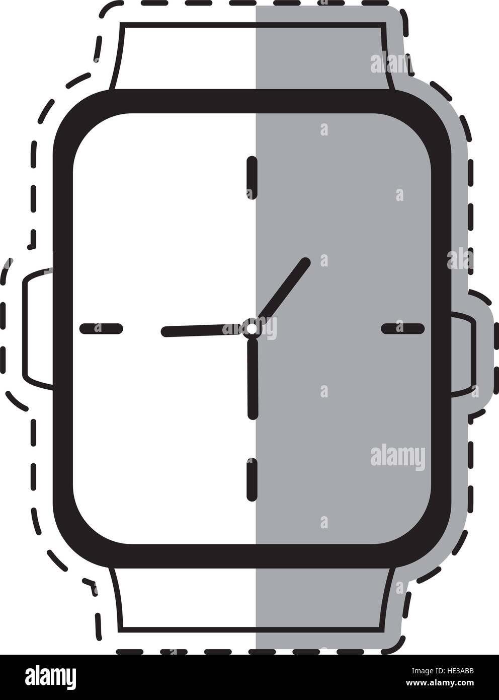 classic analog watch wearable shadow vector illustration eps 10 Stock ...