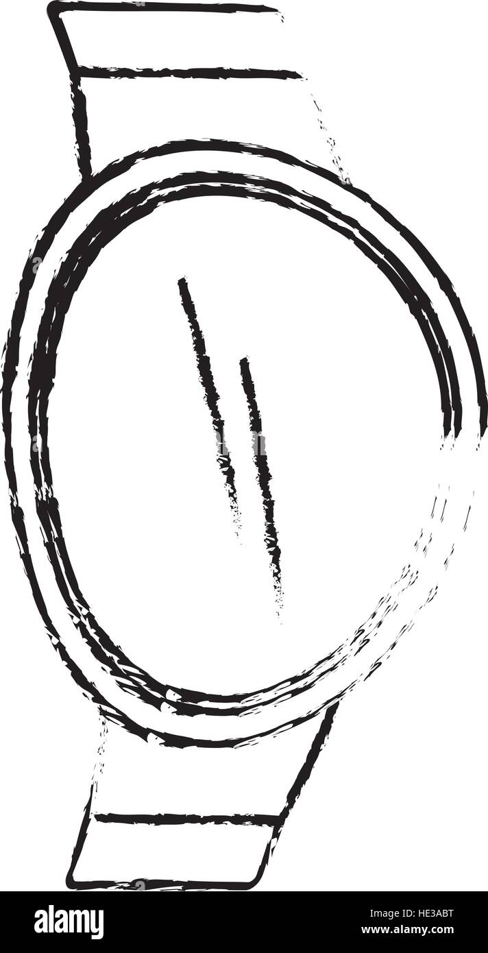 sketch smart watch wearable technology digital vector illustration eps ...