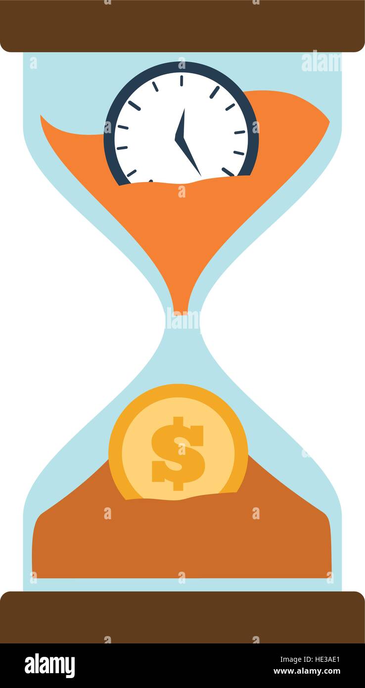 clock glass sand business clock money vector illustration eps 10 Stock ...