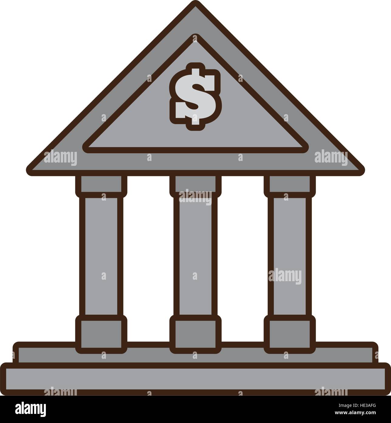 cartoon building bank money finance vector illustration eps 10 Stock ...