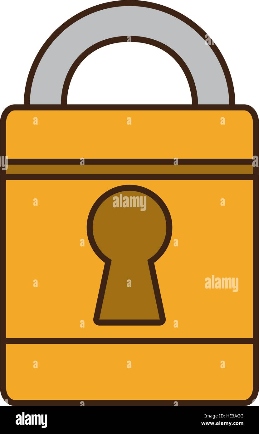 cartoon padlock lock security money bank vector illustration eps 10 ...