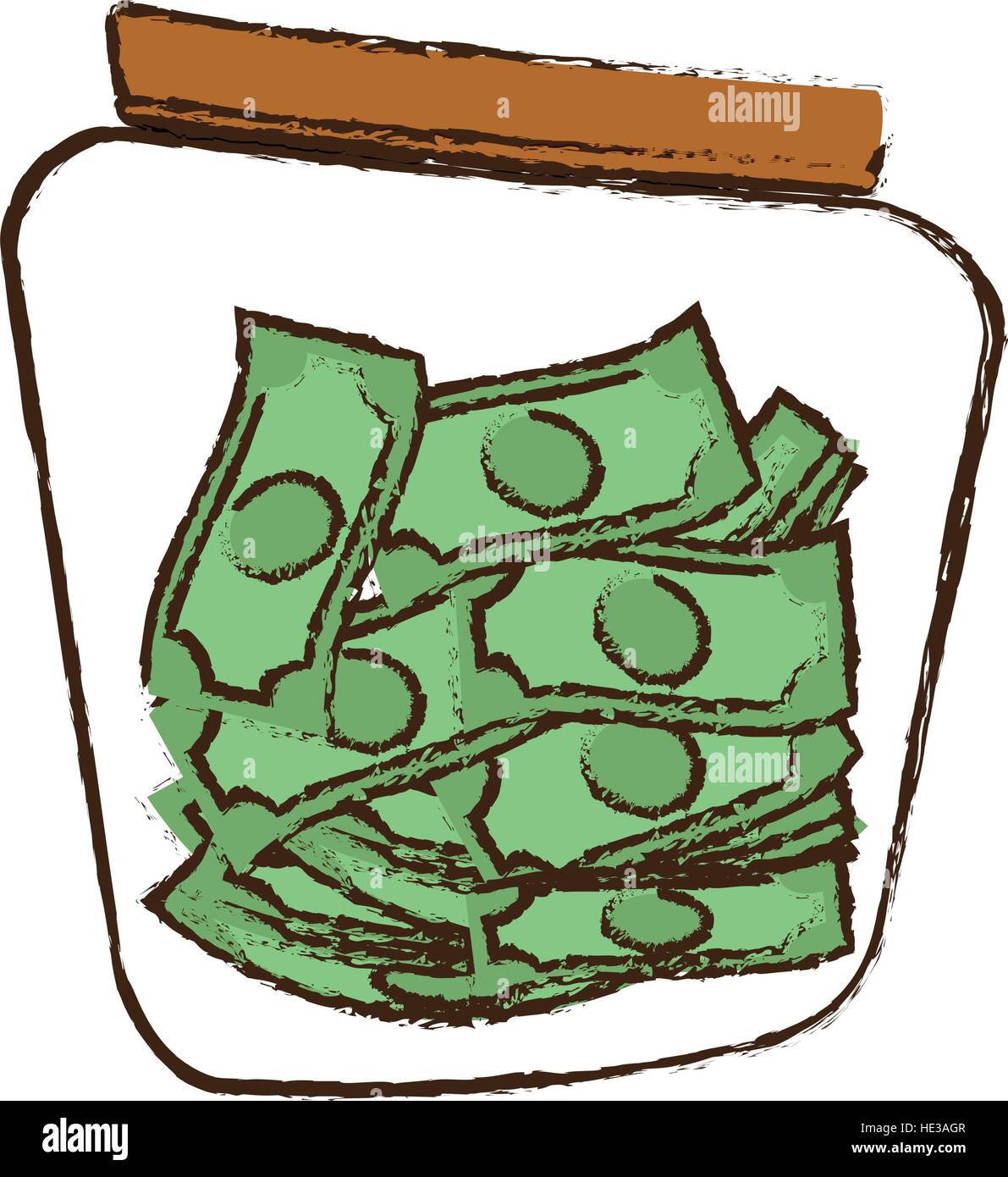 Money Saving Money Glass Vector Stock Photos & Money Saving Money Glass ...