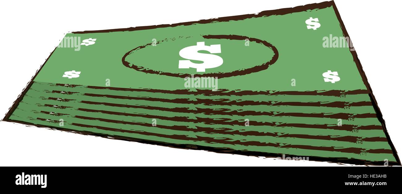 drawing stacked bill money dollar Stock Vector Image & Art - Alamy