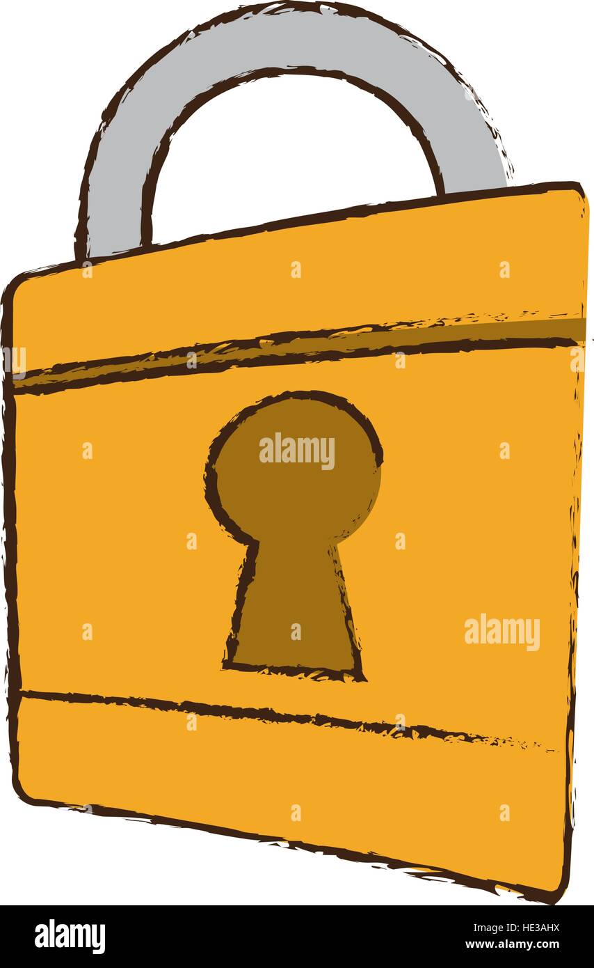 drawing padlock lock security money bank Stock Vector Image & Art - Alamy