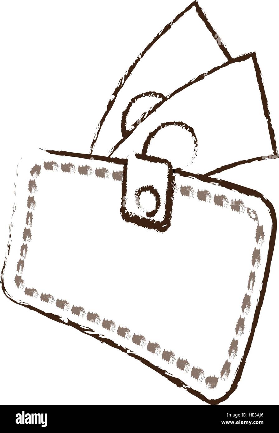 wallet bill money cash dollar sketch Stock Vector Image & Art - Alamy