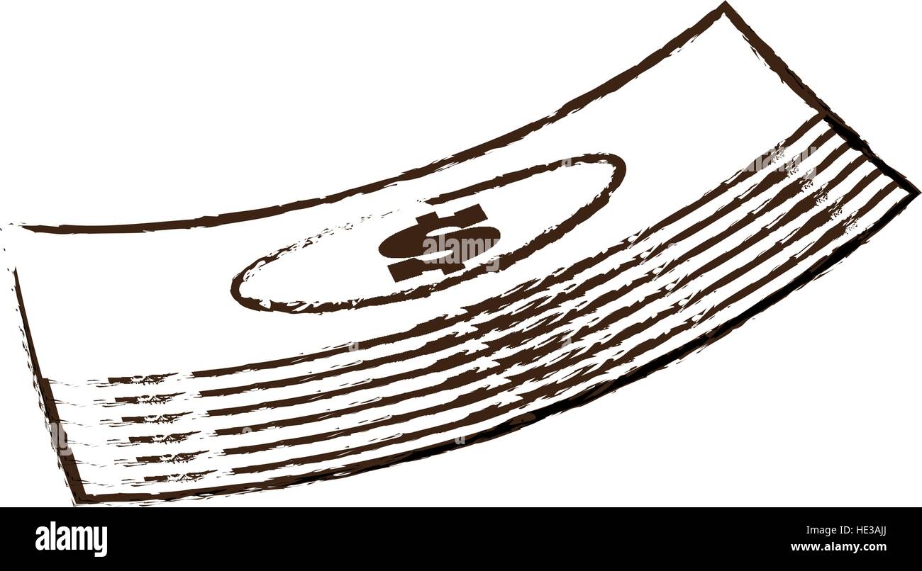 stacked bill money dollar sketch Stock Vector Image & Art - Alamy