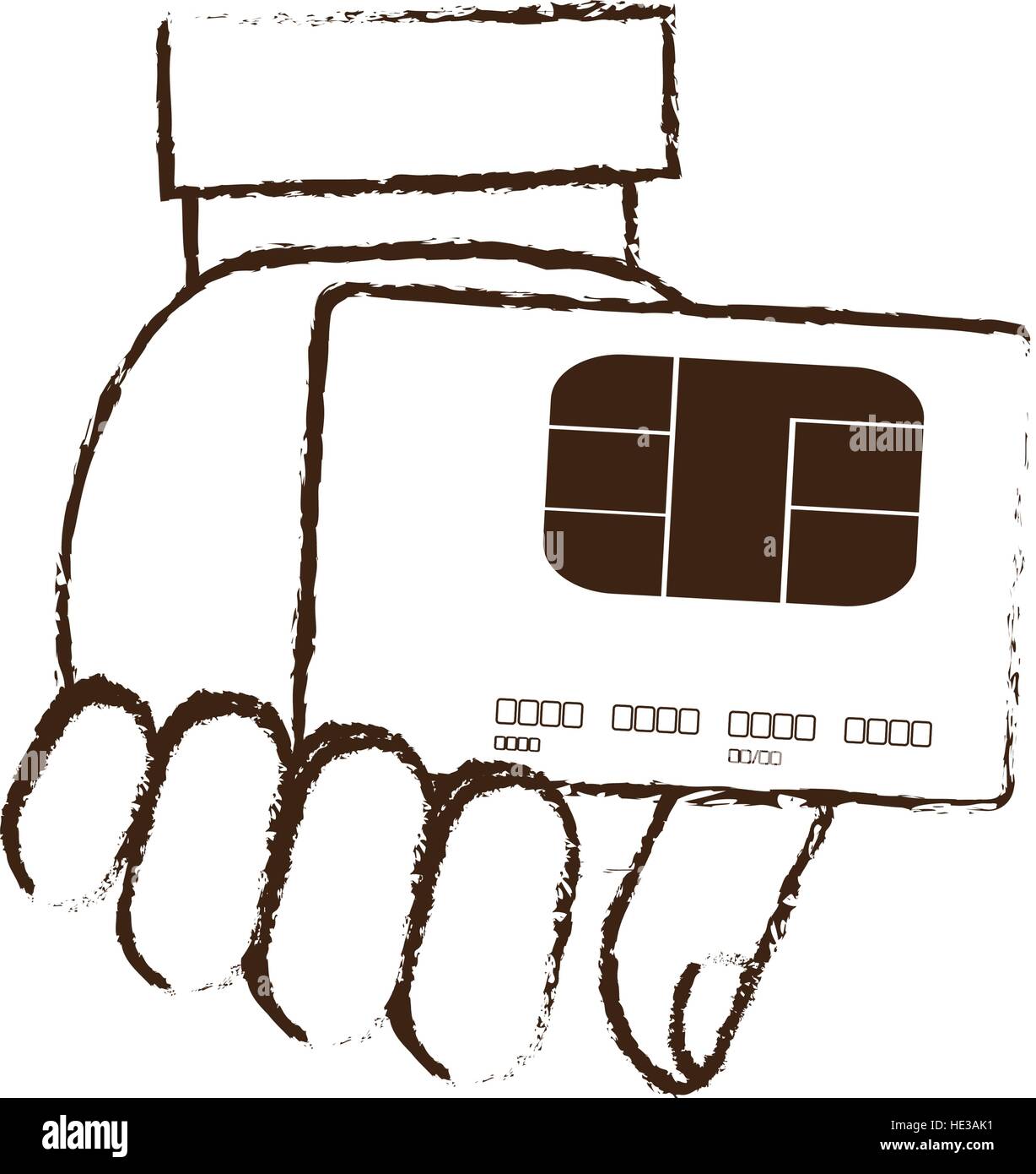 holding credit card bank sketch Stock Vector Image & Art - Alamy