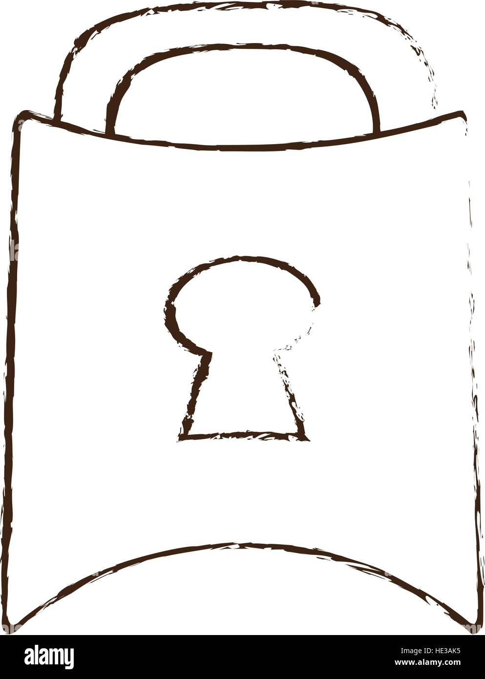 padlock lock security money bank sketch Stock Vector Image & Art - Alamy