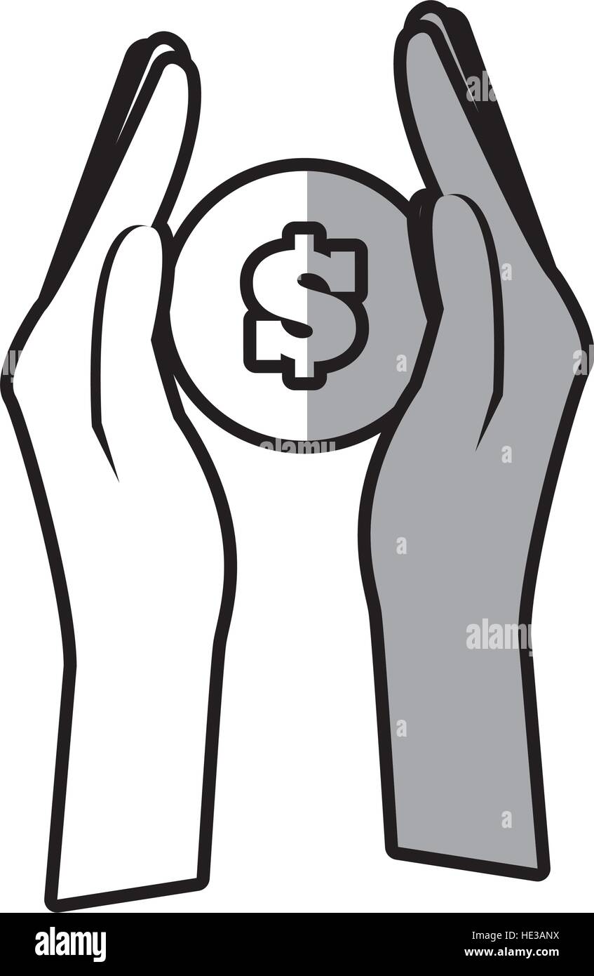 hands holds coin money shadow Stock Vector Image & Art - Alamy