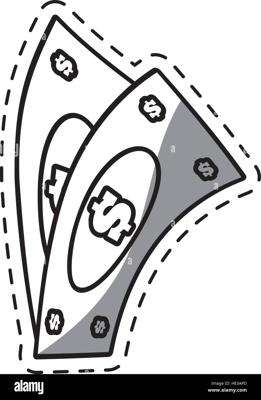 Cut bills Stock Vector Images - Alamy