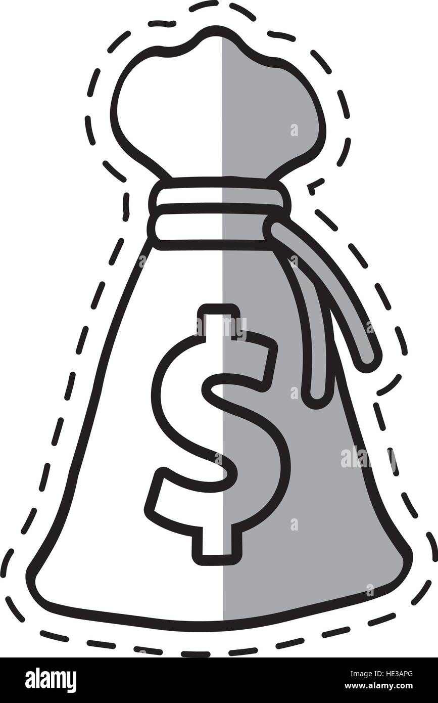 Money bag cutout Stock Vector Images - Alamy