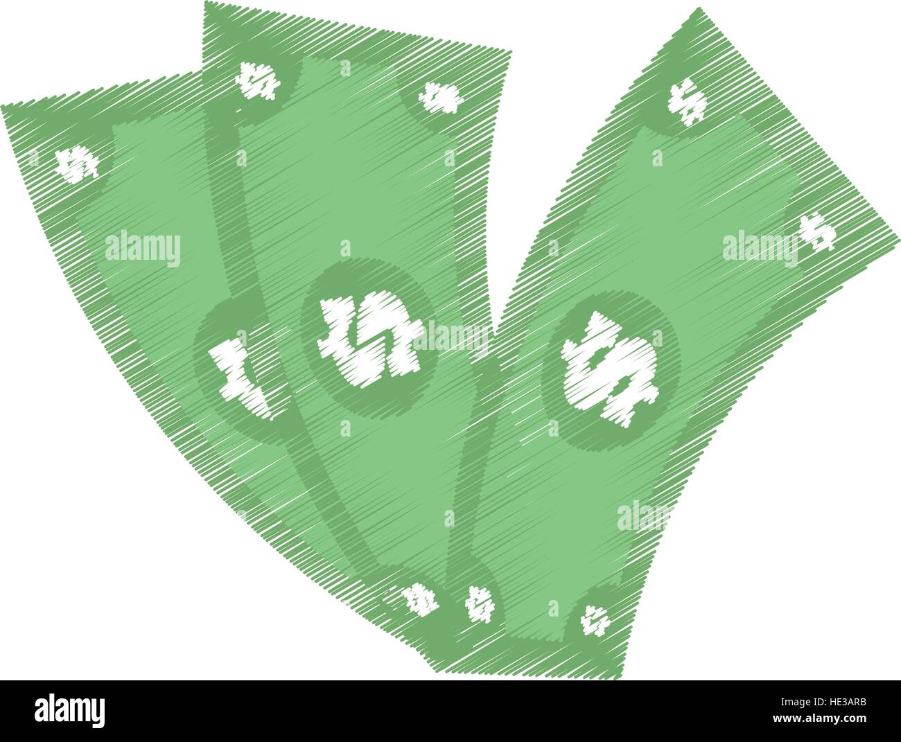 hand draw money bills dollar cash color Stock Vector Image & Art - Alamy