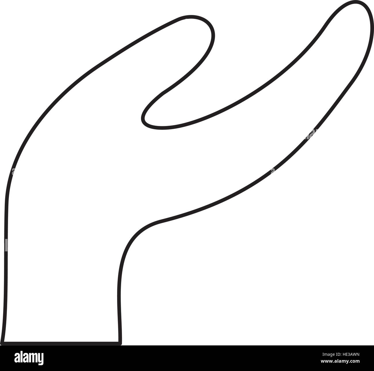 Human hand silhouette Stock Vector Image & Art - Alamy