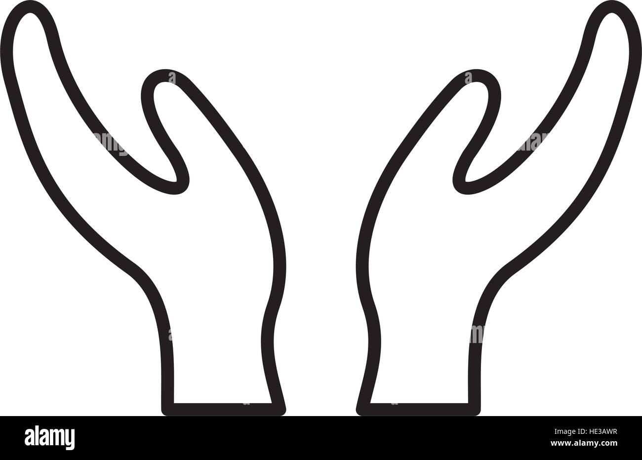 Human hand silhouette Stock Vector Image & Art - Alamy