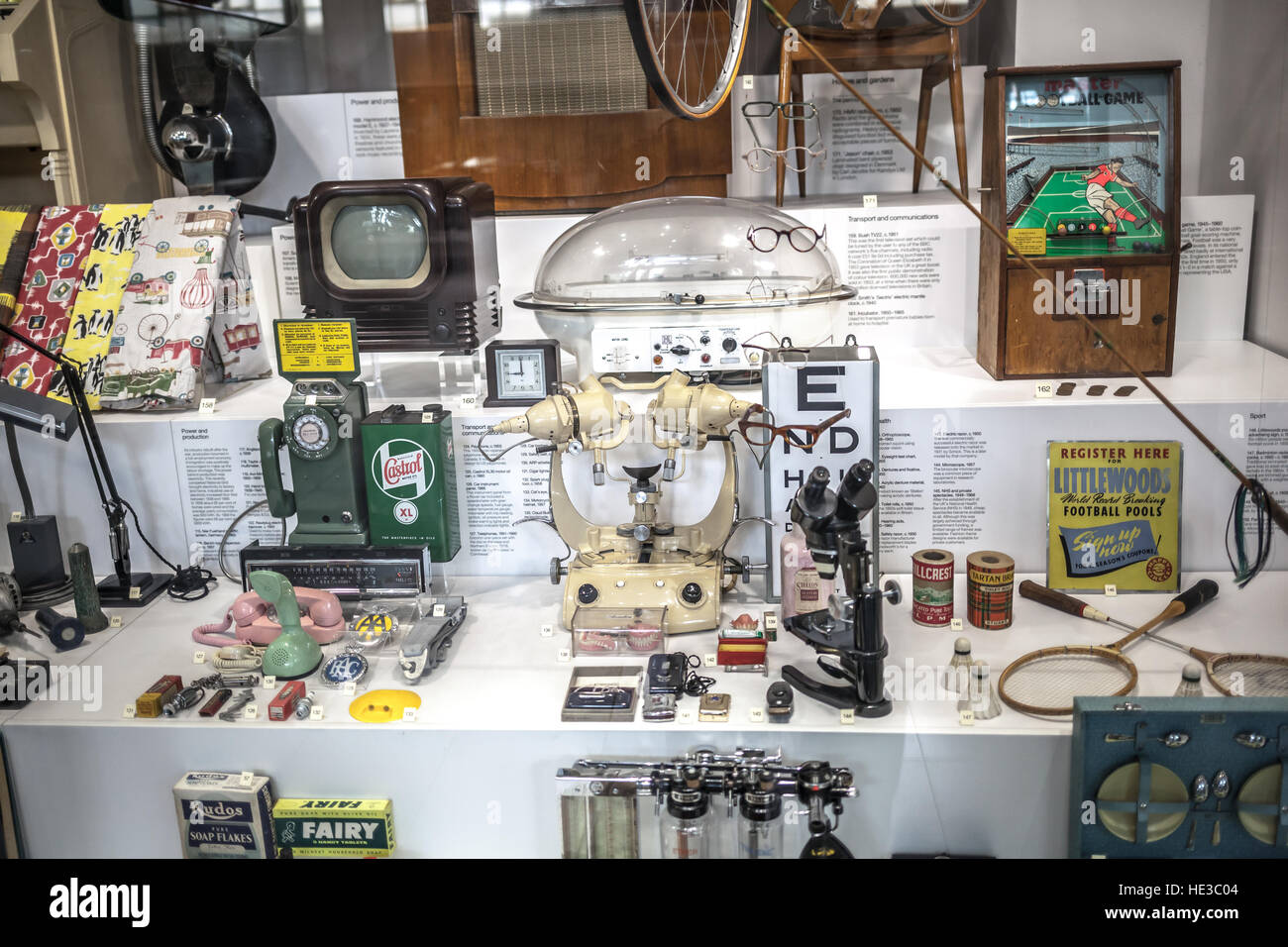 London UK, old objects from XX century exposed on Science Museum of ...