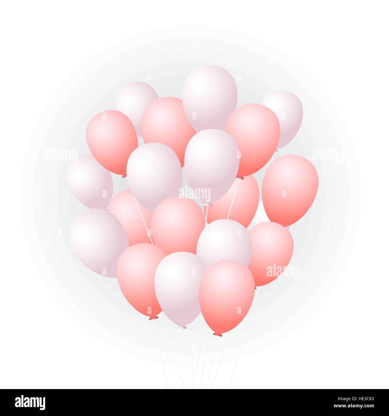 Pink balloons Vector illustration Stock Vector Image & Art - Alamy