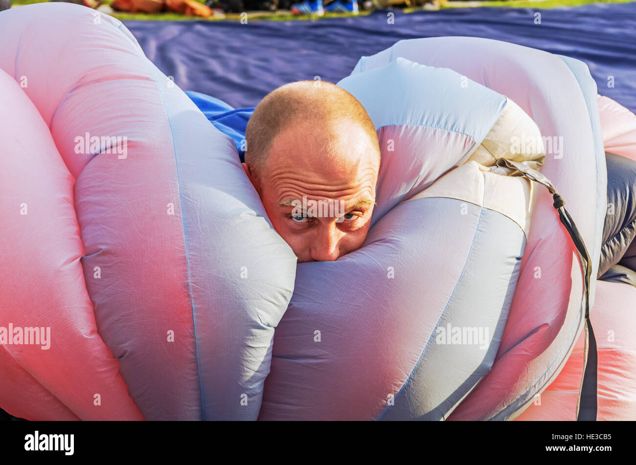 Parachutists - 2014.Packing of parachute Stock Photo - Alamy