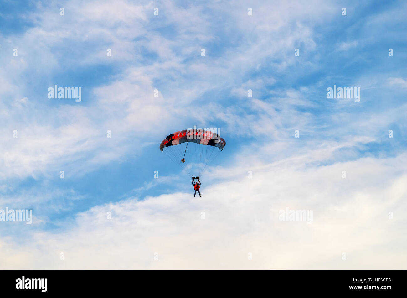 Tandem skydivers flying under hi-res stock photography and images - Alamy