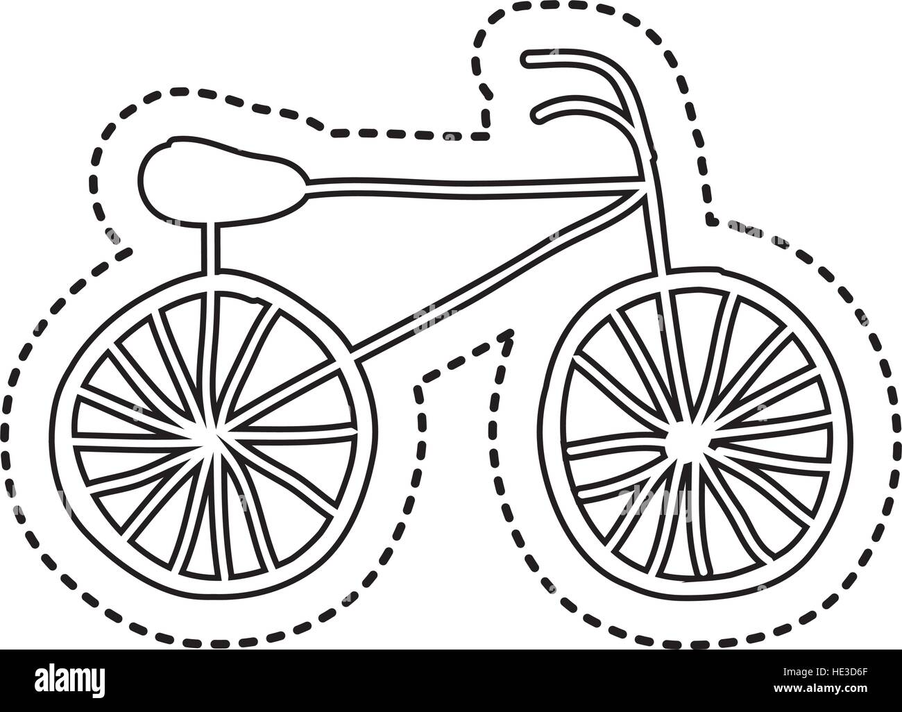 bicycle drawing isolated icon vector illustration design Stock Vector ...