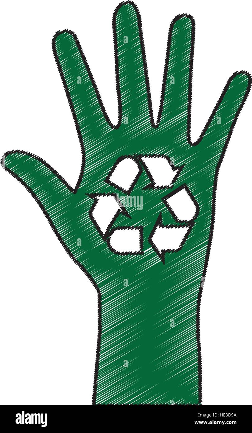 hand human ecology symbol vector illustration design Stock Vector Image ...