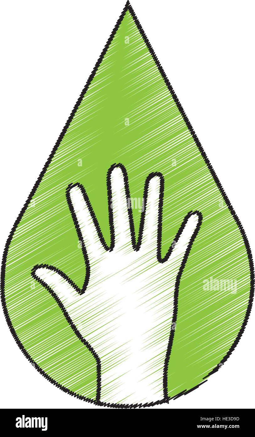 hand human ecology symbol vector illustration design Stock Vector Image ...