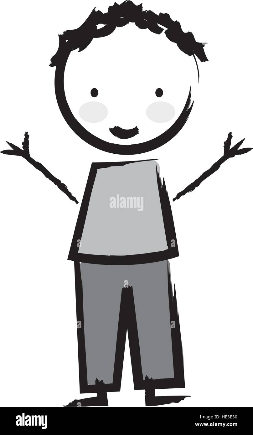 cute little boy character vector illustration design Stock Vector Image ...