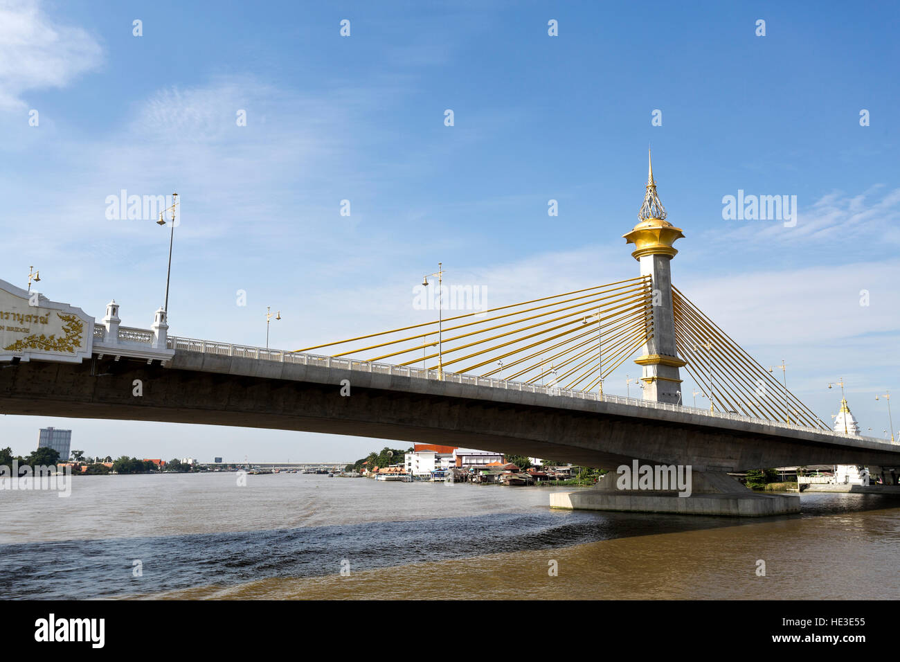 Maha Chesadabodindranusorn Bridge is a cable stayed bridge over the ...