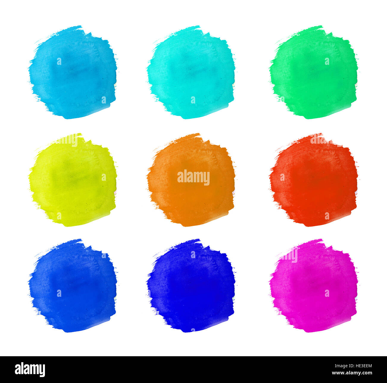 Shape of different color isolated on white background Stock Photo - Alamy