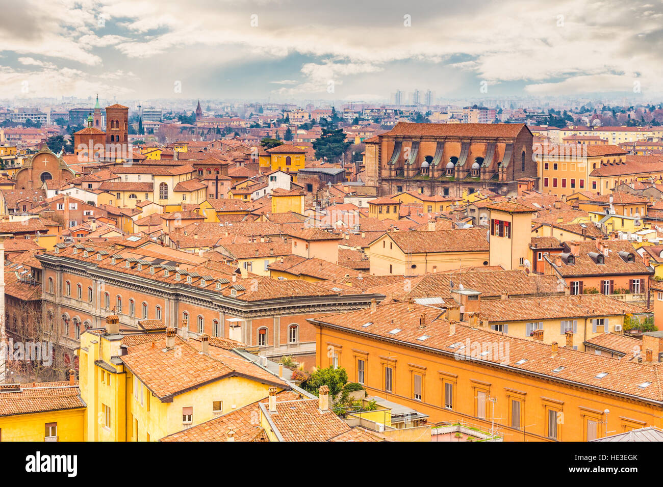 Aerial cityscape view of Bologna in Italy Stock Photo - Alamy