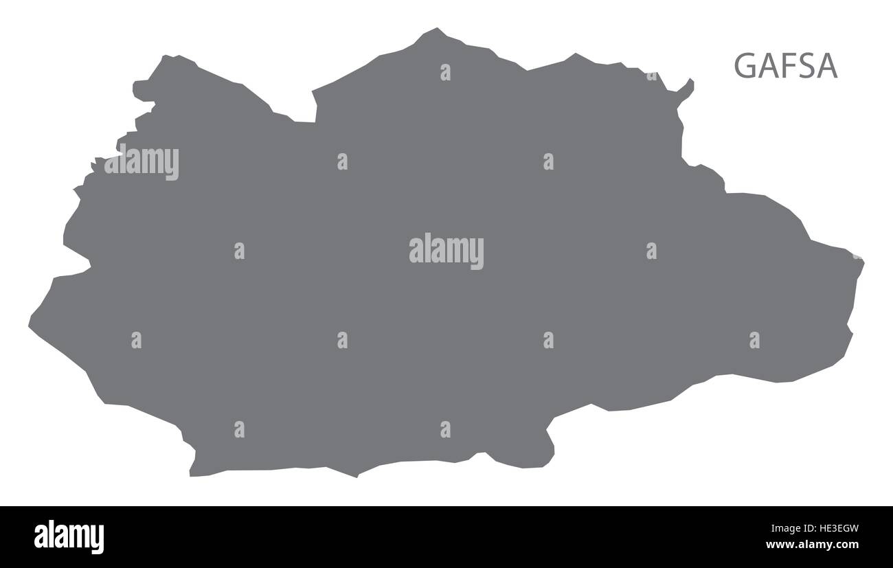 Gafsa Tunisia Map grey Stock Vector Image & Art - Alamy