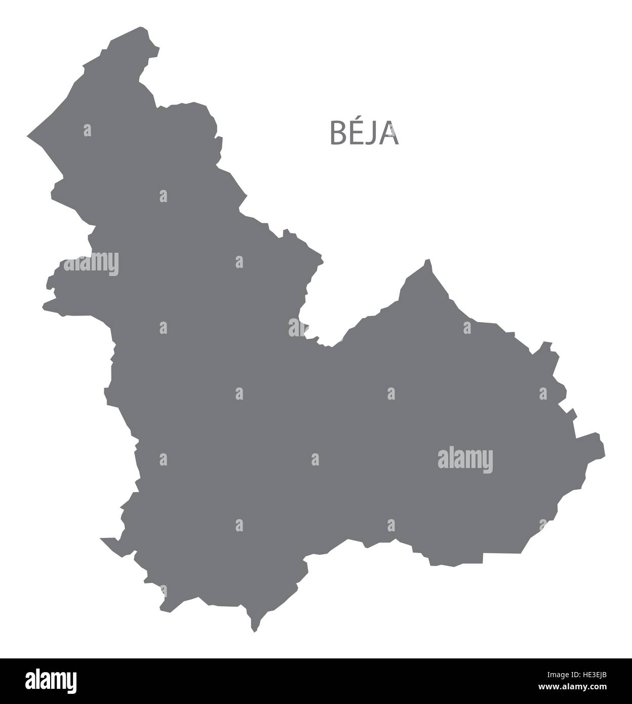 Beja Tunisia Map in grey Stock Vector Image & Art - Alamy