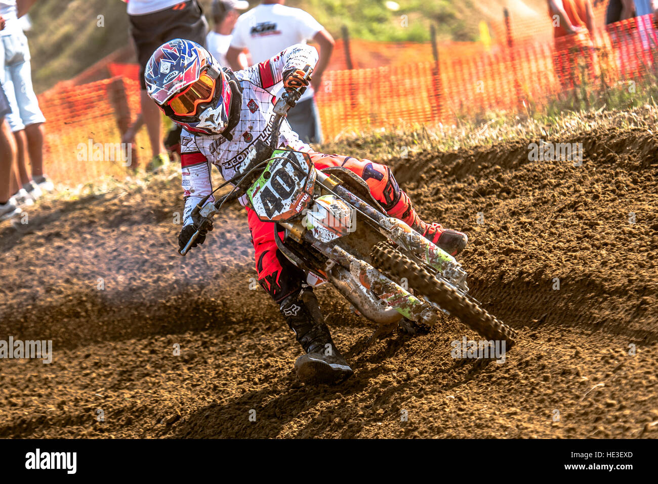 motocross rider in the race Stock Photo - Alamy
