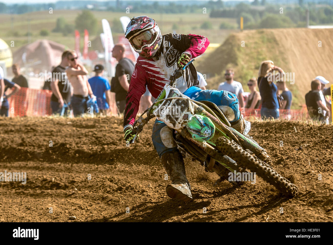 motocross rider in the race Stock Photo - Alamy