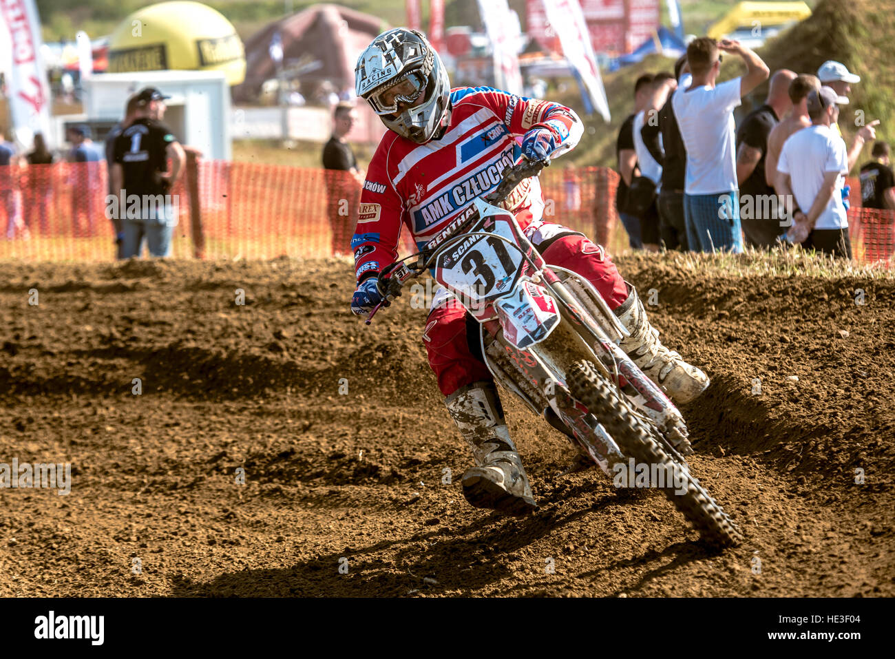 motocross rider in the race Stock Photo - Alamy