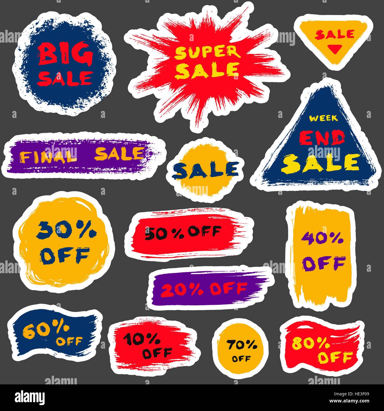 Hand painted advertising sign Stock Vector Images - Alamy