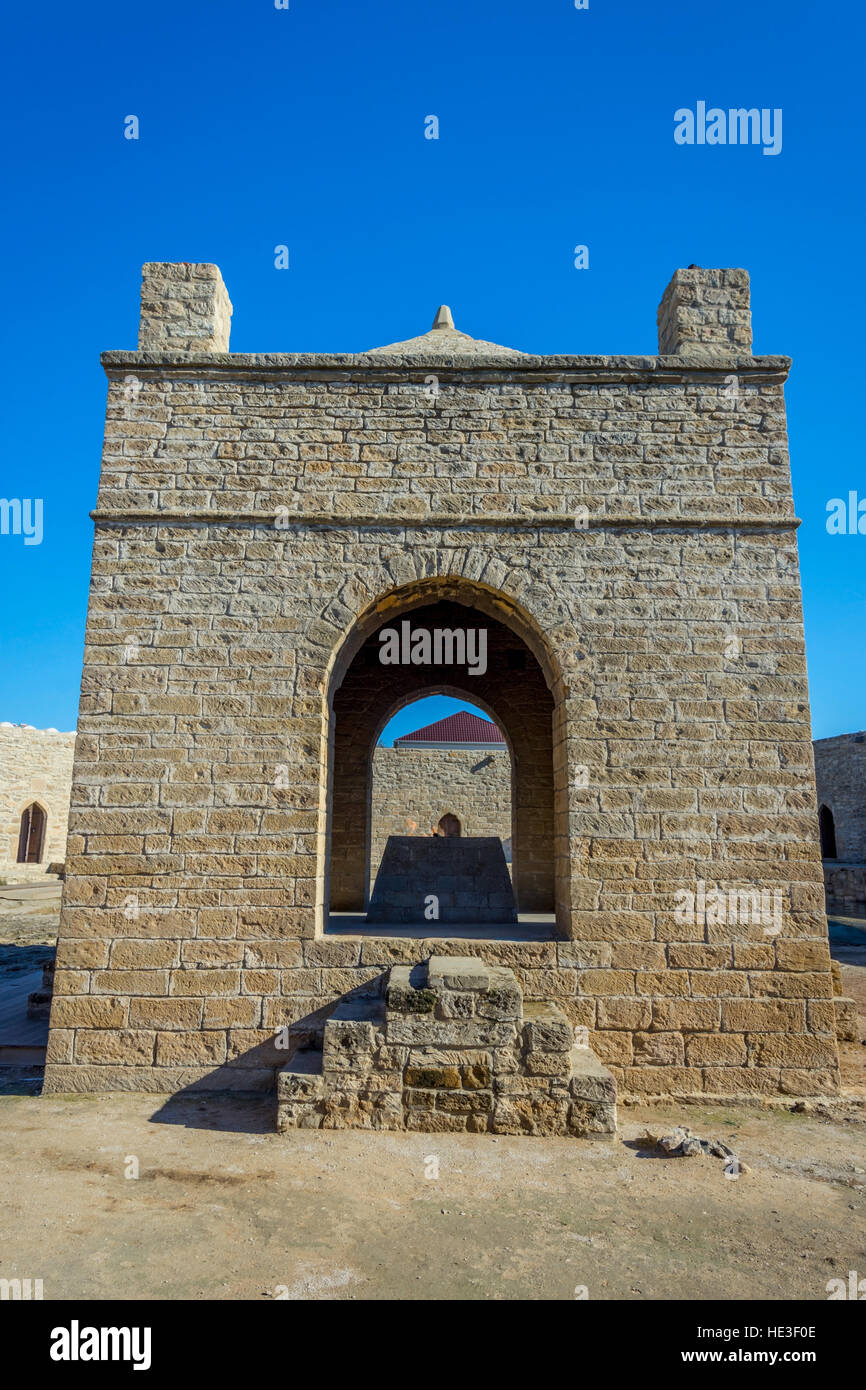 Fire burning at the fire temple, Baku, Azerbaijan Stock Photo - Alamy