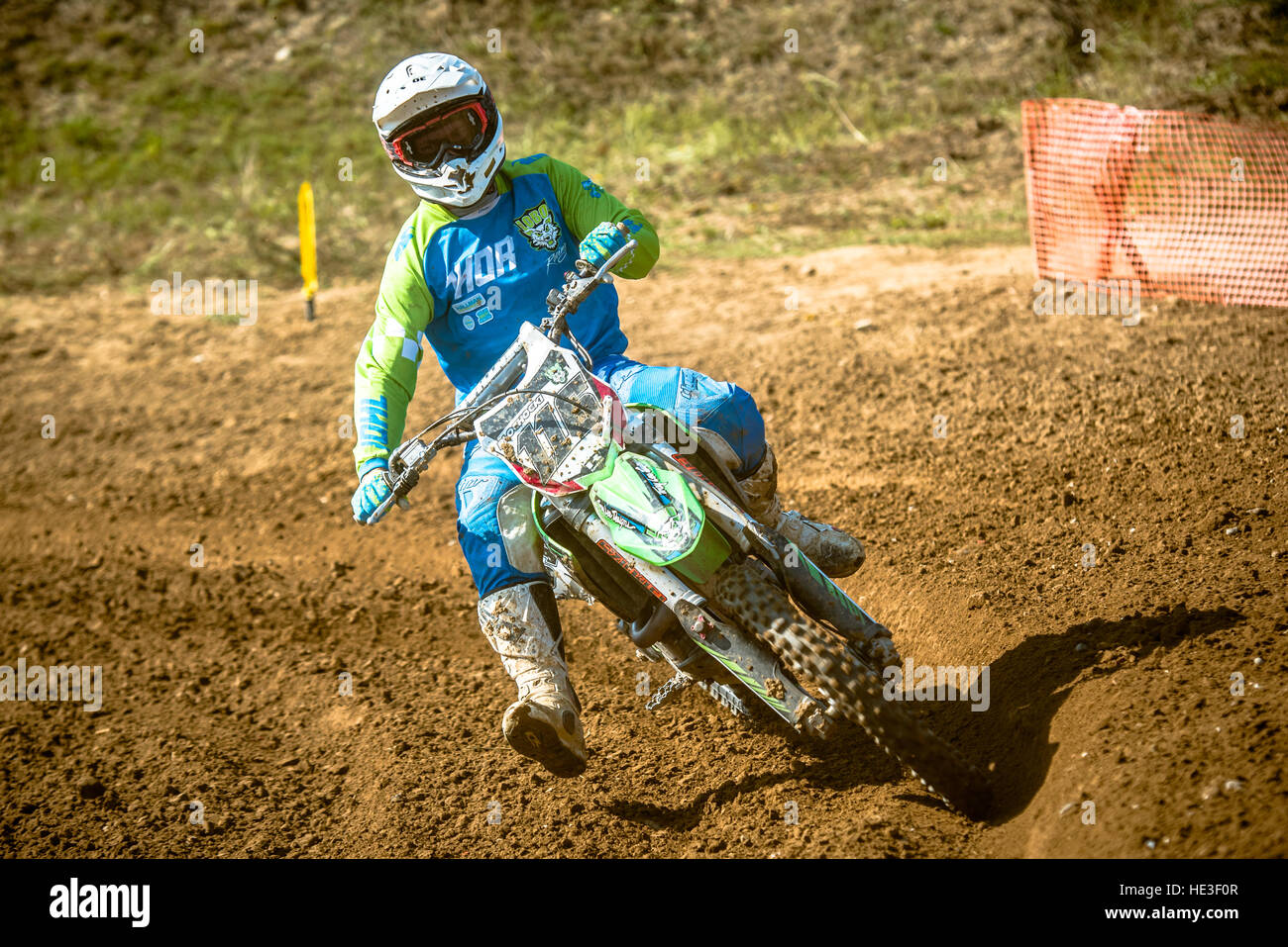 motocross rider in the race Stock Photo - Alamy