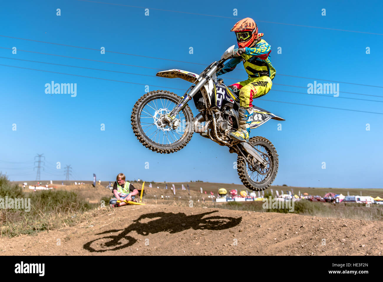 motocross rider in the race Stock Photo - Alamy