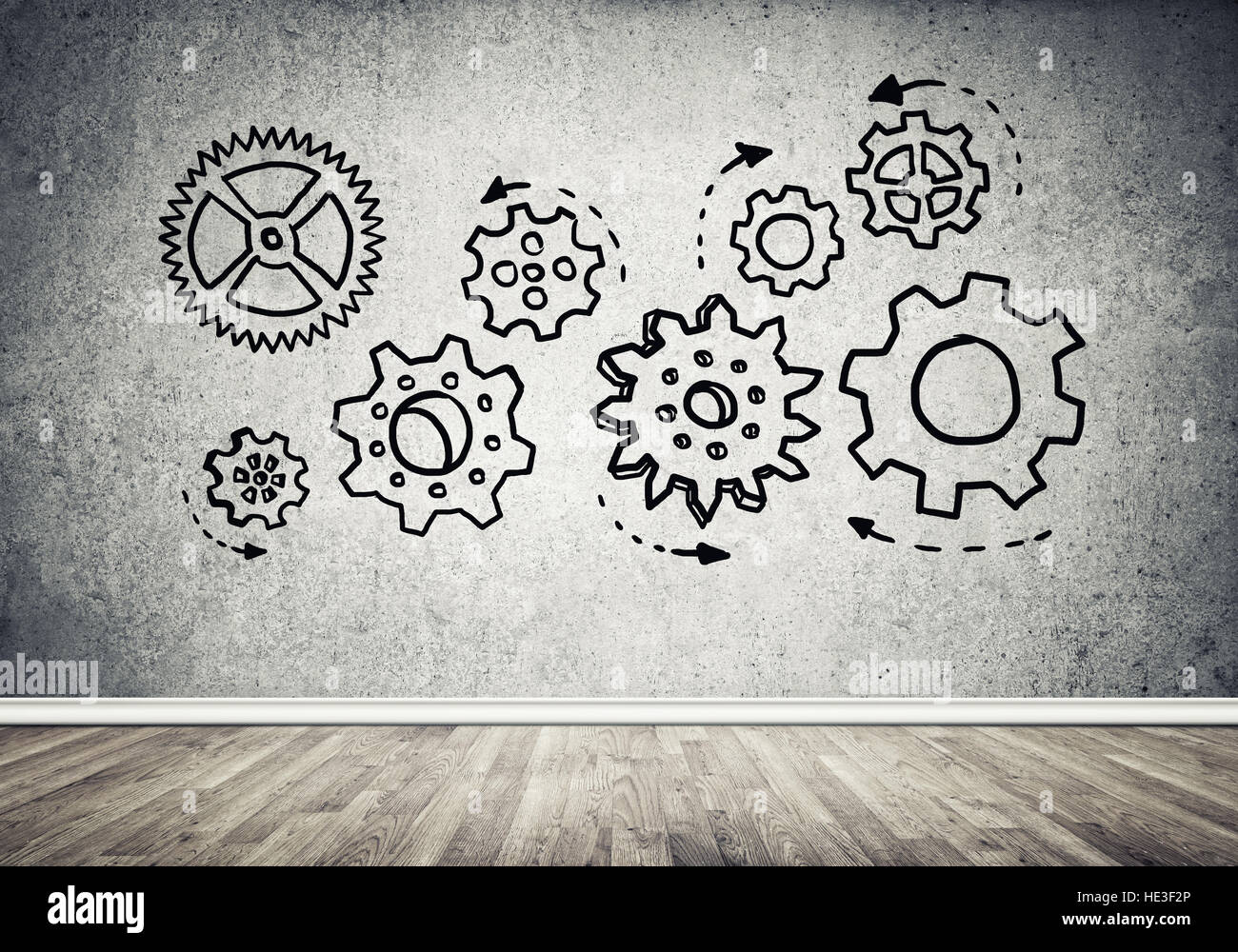 Gear mechanism as teamwork concept Stock Photo - Alamy