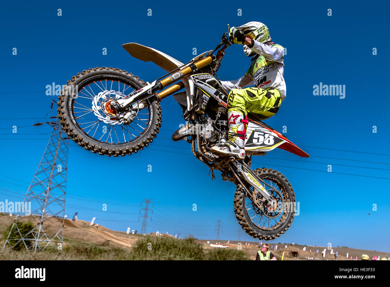 motocross rider in the race Stock Photo - Alamy