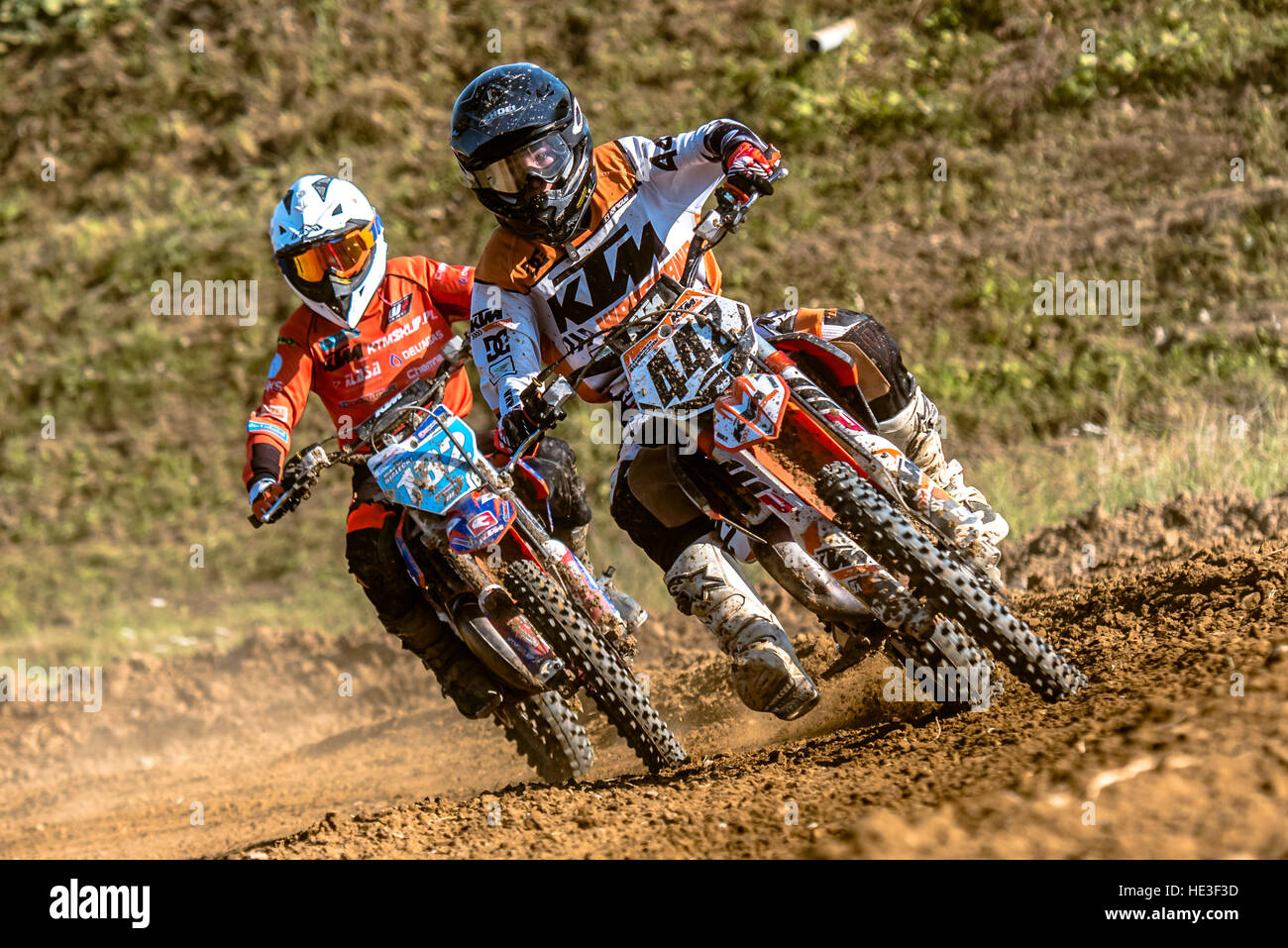 motocross rider in the race Stock Photo - Alamy