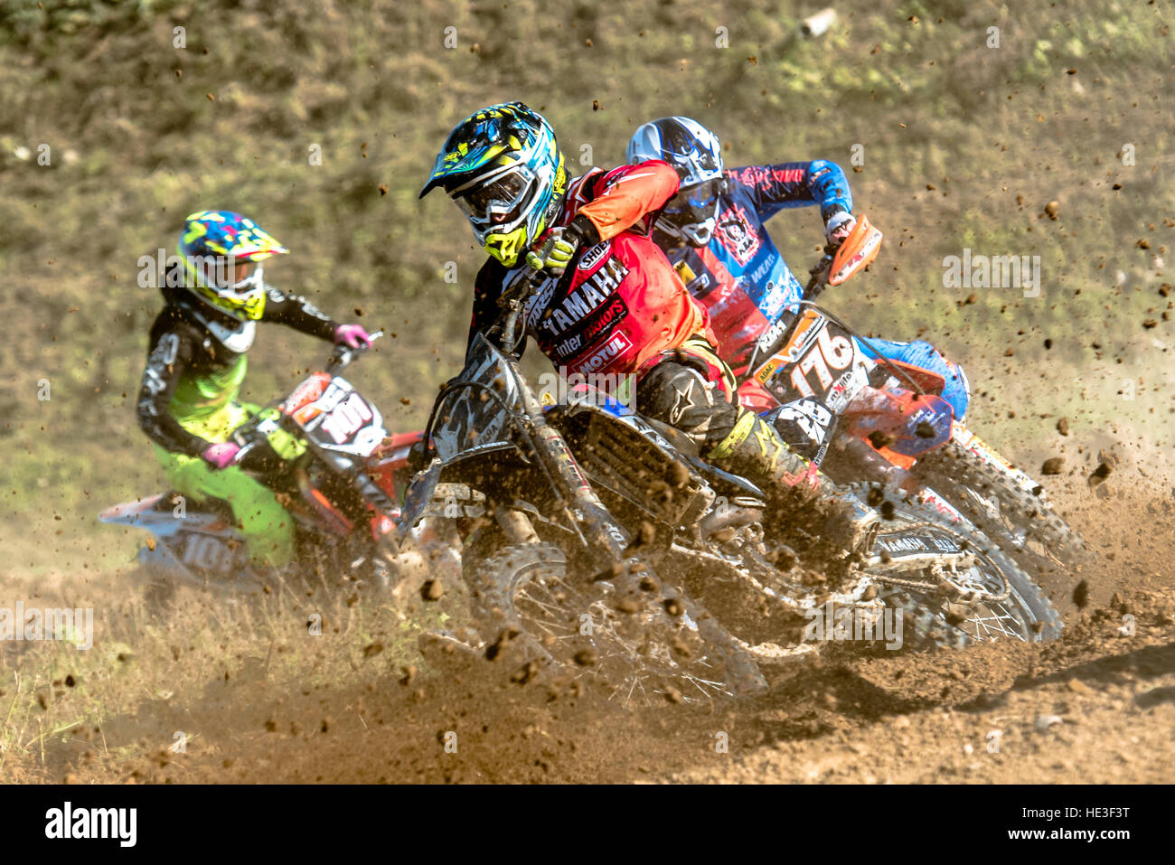 motocross rider in the race Stock Photo - Alamy